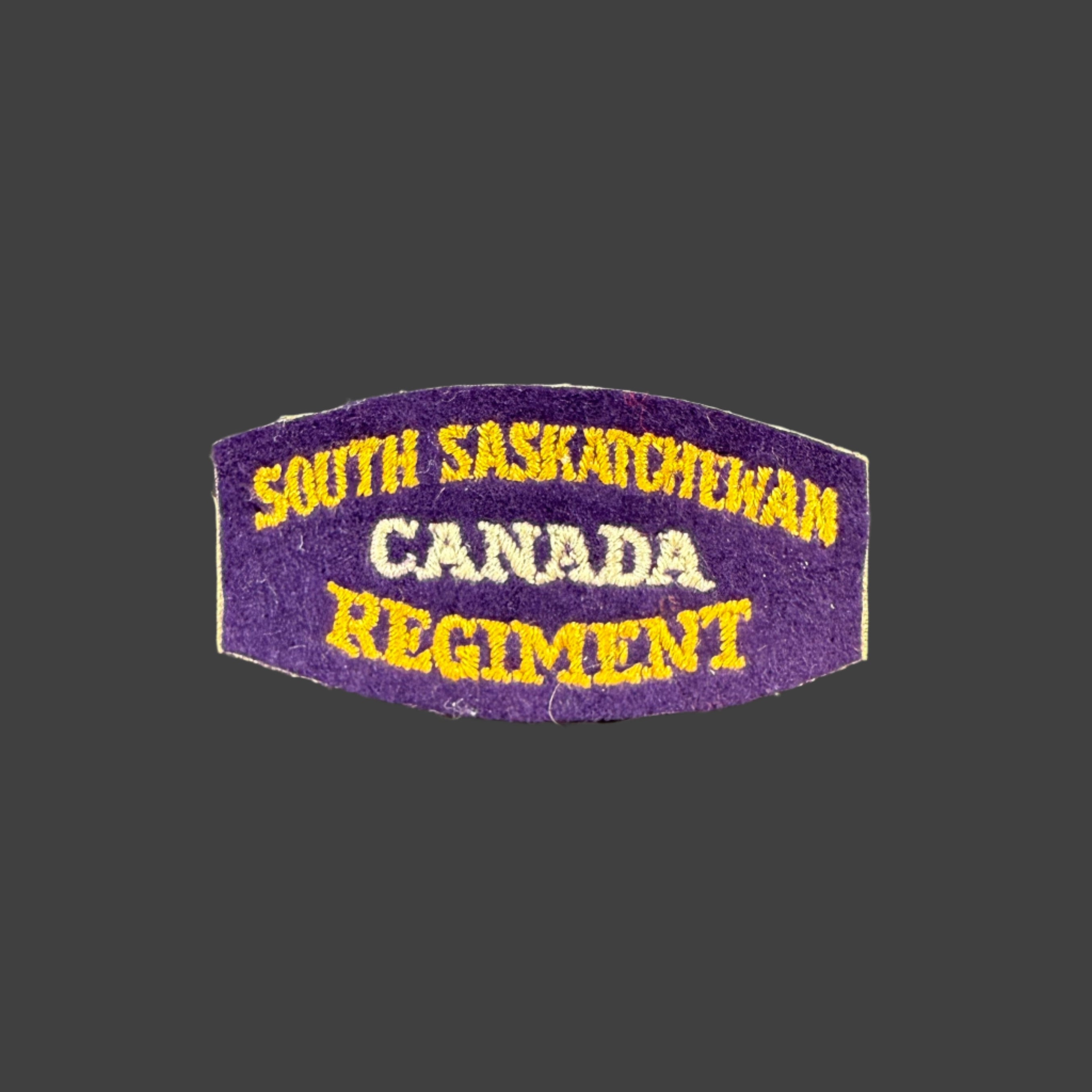 Canadian WWII - South Saskatchewan Regiment - Cloth Shoulder Title ...