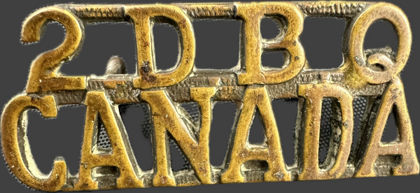 Canadian WWI - 2nd Depot Battalion Quebec - Shoulder Title – Phalanx ...